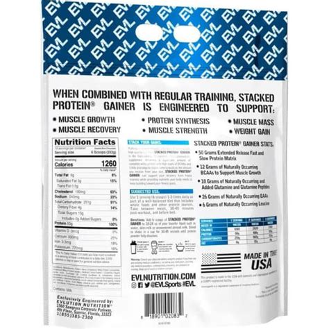 Evl Stacked Protein Gainer Build Lean Muscle Quickly Suppkings Nutrition