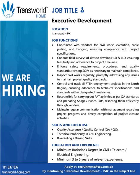 transworld home on linkedin 🏗️ join transworld home in islamabad 🏗️