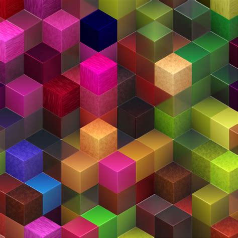 3d Color Cubes 23 Pattern