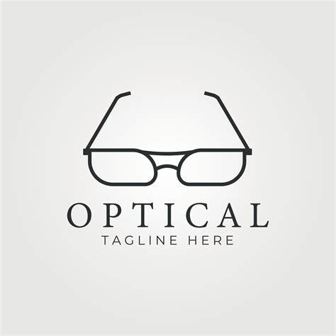 Optic Glasses Logo Line Art Vintage Illustration 42679852 Vector Art At