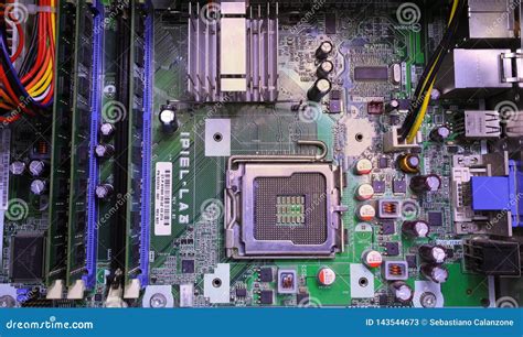 Cpu Processor Housing Motherboard Computer Housing Stock Image Image