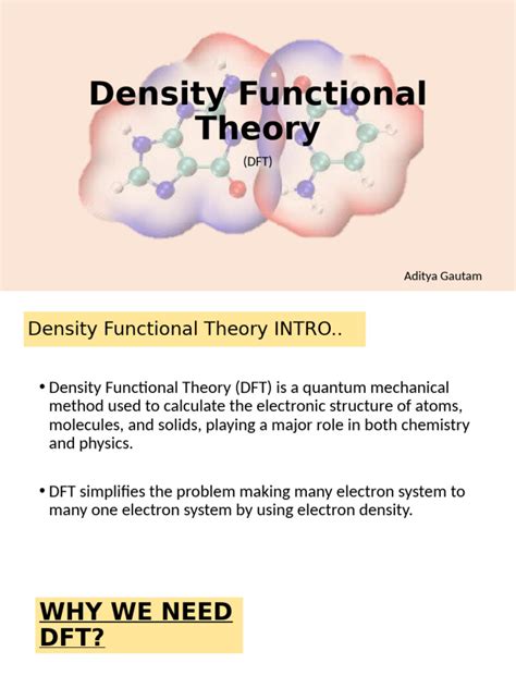 Understanding Density Functional Theory Pdf Density Functional