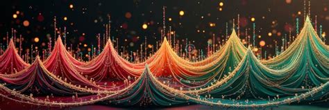 Vibrant Abstract Wave Pattern With Glowing Particles And Colorful
