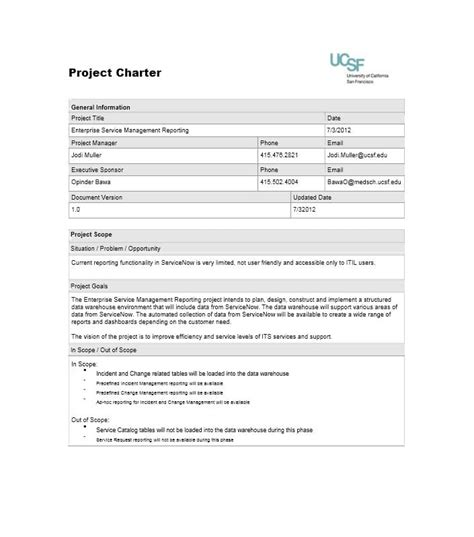 40 Project Charter Templates Examples Word Excel