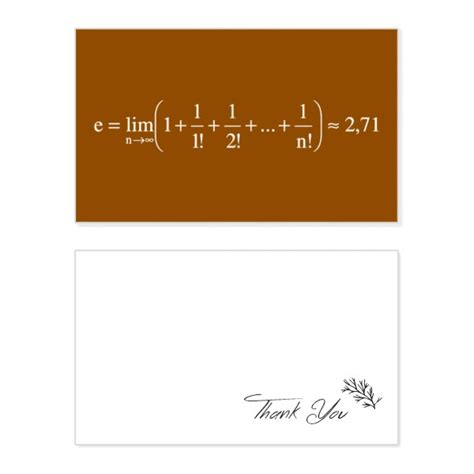 Mathematical Formula Expression Calculation Brackets Thank You Card