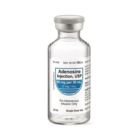 Adenosine Preservative Free 3 Mg Ml Injection Single Dose Vial 30 Ml