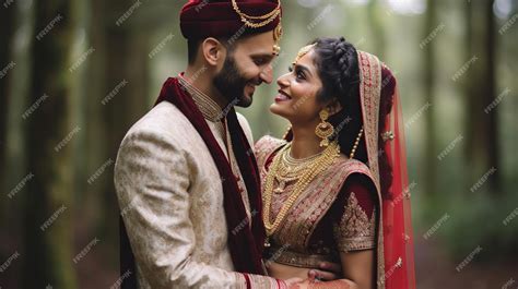 Premium Ai Image Newly Married Indian Couple Bride And Groom Married