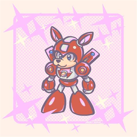 Mega Man Rush And Super Mega Man Mega Man Drawn By Laser Lance