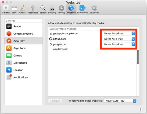 How To Disable Auto Play In Safari On Mac For All Video And Audio