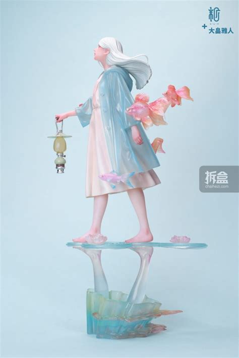 末那末匠 大畠雅人 提灯少女 原创设计国风发光艺术雕像 拆盒