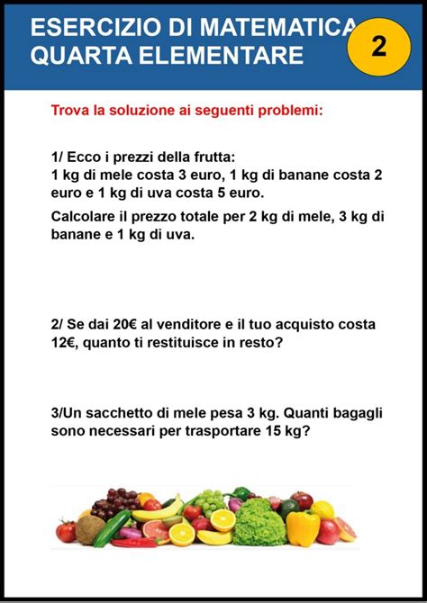 Esercizi Matematica Di Quarta Elementare