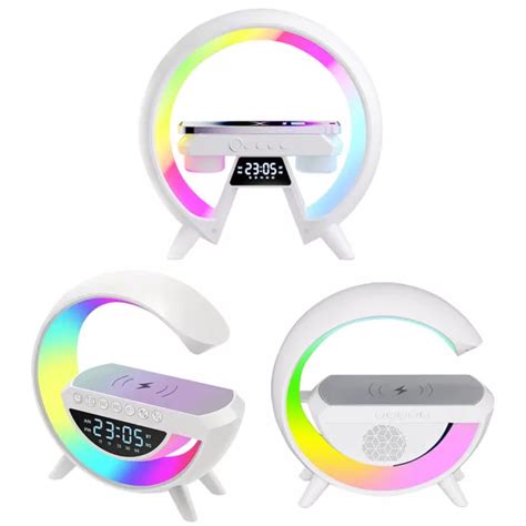 Wireless Charging Led Bedside Night Light Rgb Lamp Bluetooth Compatible