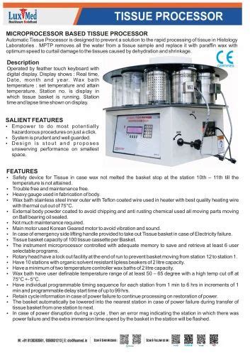 Automatic Tissue Processor At Rs 350000piece Chattarpur New Delhi