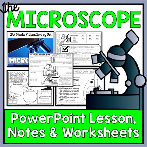 Microscope Powerpoint Lesson Notes And Worksheet Set ⋆ The Trendy