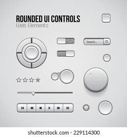 Web Ui Controls Design Elements Buttons Stock Vector Royalty Free 229114300 Shutterstock