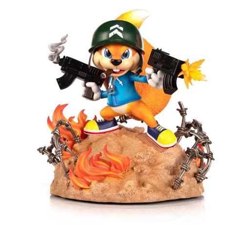 Conker Conkers Bad Fur Day Statue Soldier Conker 33 Cm First 4 Figures