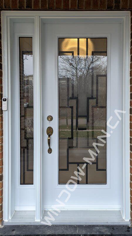 Entry Doors With Sidelights In White Full Glass Replacement