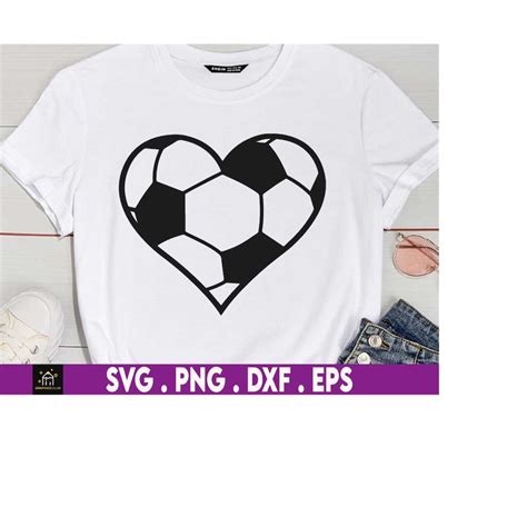 Soccer Ball Heart Svg Soccer Ball Svg Soccer Ball Clipart Inspire