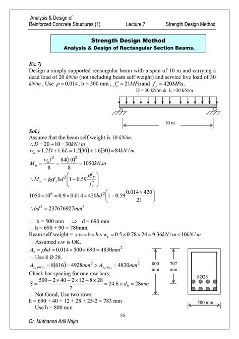 Lec7 Strength Design Method Rectangular Sections 3 Pdf