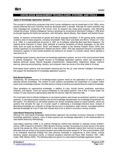 05 Handout 3 Pdf Artificial Intelligence Intelligence Ai