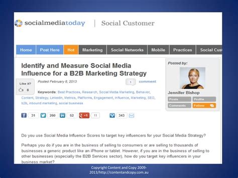 Five Steps To Build B2 B Social Media Influence2015 Ppt