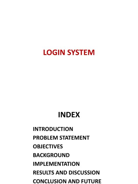 Basic Login System Download Free Pdf Password User Computing
