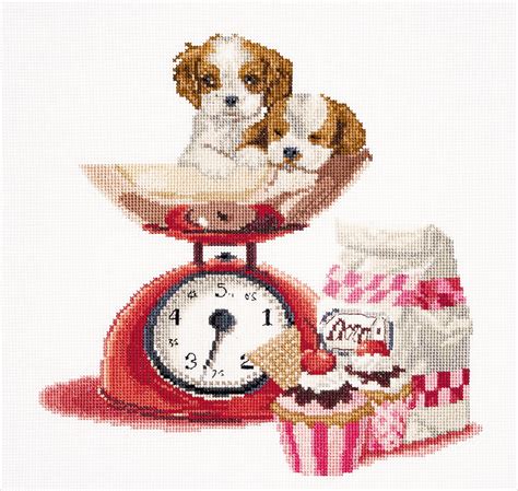 Cross Stitch Corner Thea Gouverneur Kreuzstich Set Welpe Backn