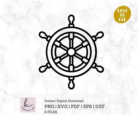 Ship Wheel Svg Nautical Ship Whee Svg Cut Files Ship Wheel Clipart