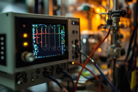 Advanced Technology Monitoring System With Oscilloscope Displaying Data