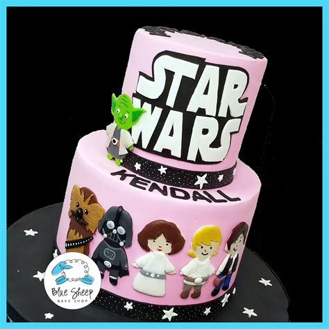 Pink Star Wars Cake Blue Sheep Bake Shop Star Wars Cake Star Wars