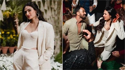 Athiya Shettys Chikankari Suit Sneakers For Dancing With Kl Rahul At