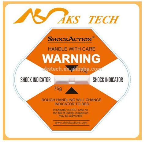 Shockaction 75g Damage Indicator Label For Shipping Sensitive Goods