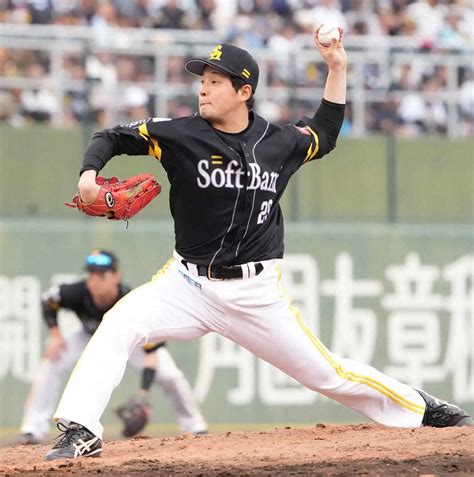 ＜ソ・オ（9）＞ソフトバンク4番手の大江（撮影・岡田 丈靖） スポニチ Sponichi Annex 野球