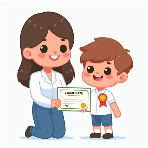 Premium Vector A Woman Holding A Certificate That Says Award