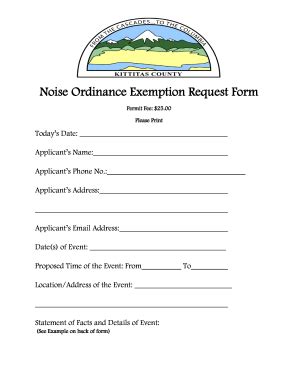 Wa Noise Kittitas County Get Fill Online Printable Fillable Blank