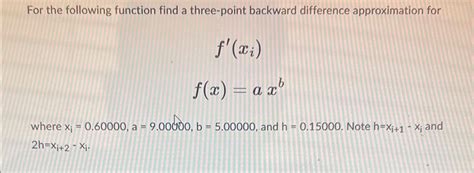 solved for the following function find a three point