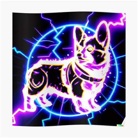 Lightning Corgi Poster For Sale By Ftmcorgi Redbubble