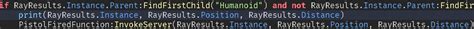 Trying To Make A Laser Raycast When Firing A Pistol Scripting