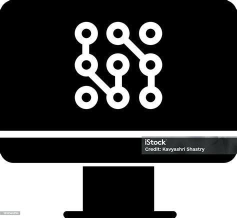 Computer Password Solid And Glyph Vector Illustration Stock