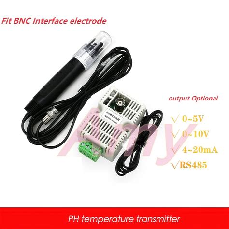 Ph Value Temperature Transmitter Detection Sensor Module Analog Output Voltage 4 20 Ma Rs485