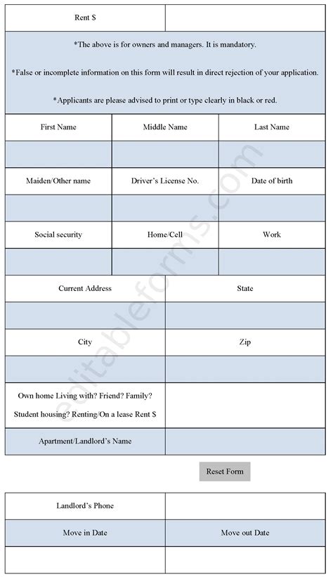 Tenant Verification Fillable Pdf Form Editable Pdf Forms