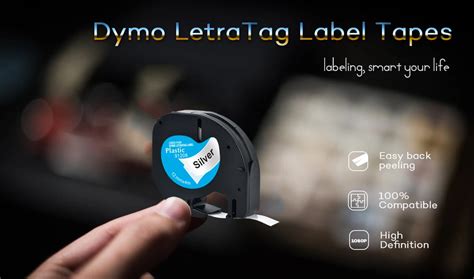 Dymo Lt 91208 Compatible Étiquette En Plastique Ruban Recharges Noir