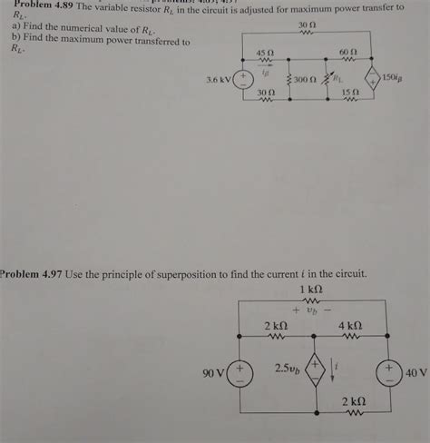 Solved Problem The Variable Resistor R In The Circuit Chegg