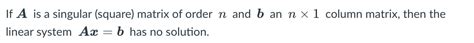 Solved If A ﻿is A Singular Square ﻿matrix Of Order N ﻿and