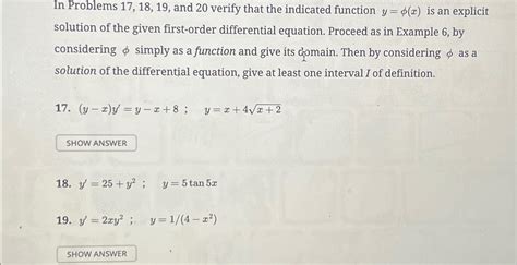 Solved In Problems And Verify That The Chegg