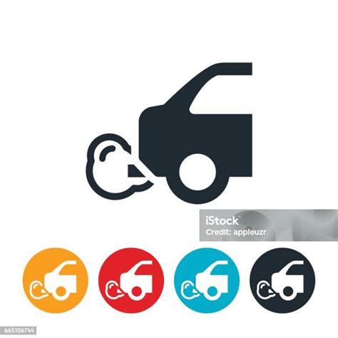 汽車排氣圖示向量圖形及更多廢氣圖片 廢氣 圖標集 圖示 Istock