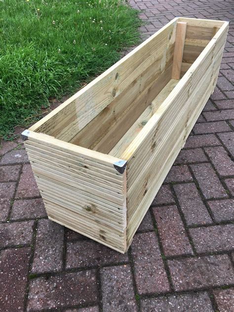 2ft 6ft Super Jumbo Extra Large Tall Long Wooden Planter Trough