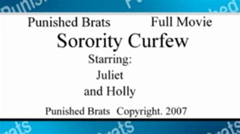 Sorroity Curfew Mp4 Punished Brats Clips Clips4sale