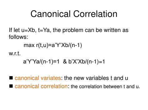 Ppt 9 Canonical Correlation Powerpoint Presentation Free Download Id 6537129