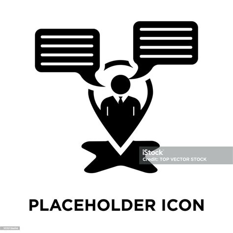在白色背景上隔離的預留位置圖示向量 在透明背景上的預留位置標誌概念 黑色填充符號向量圖形及更多人圖片 人 人的頭部 人體部分 Istock
